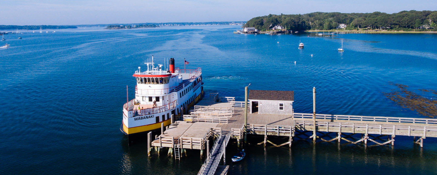 Ferry Docking on Island, Photo Courtesy of Casco Bay Lines | Visit Portland