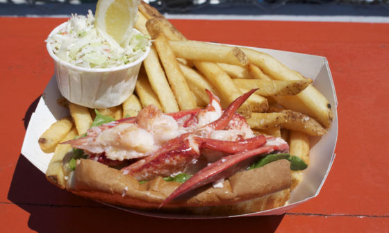 Lobster Roll with french fries and coleslaw, Photo Credit: Portland ...