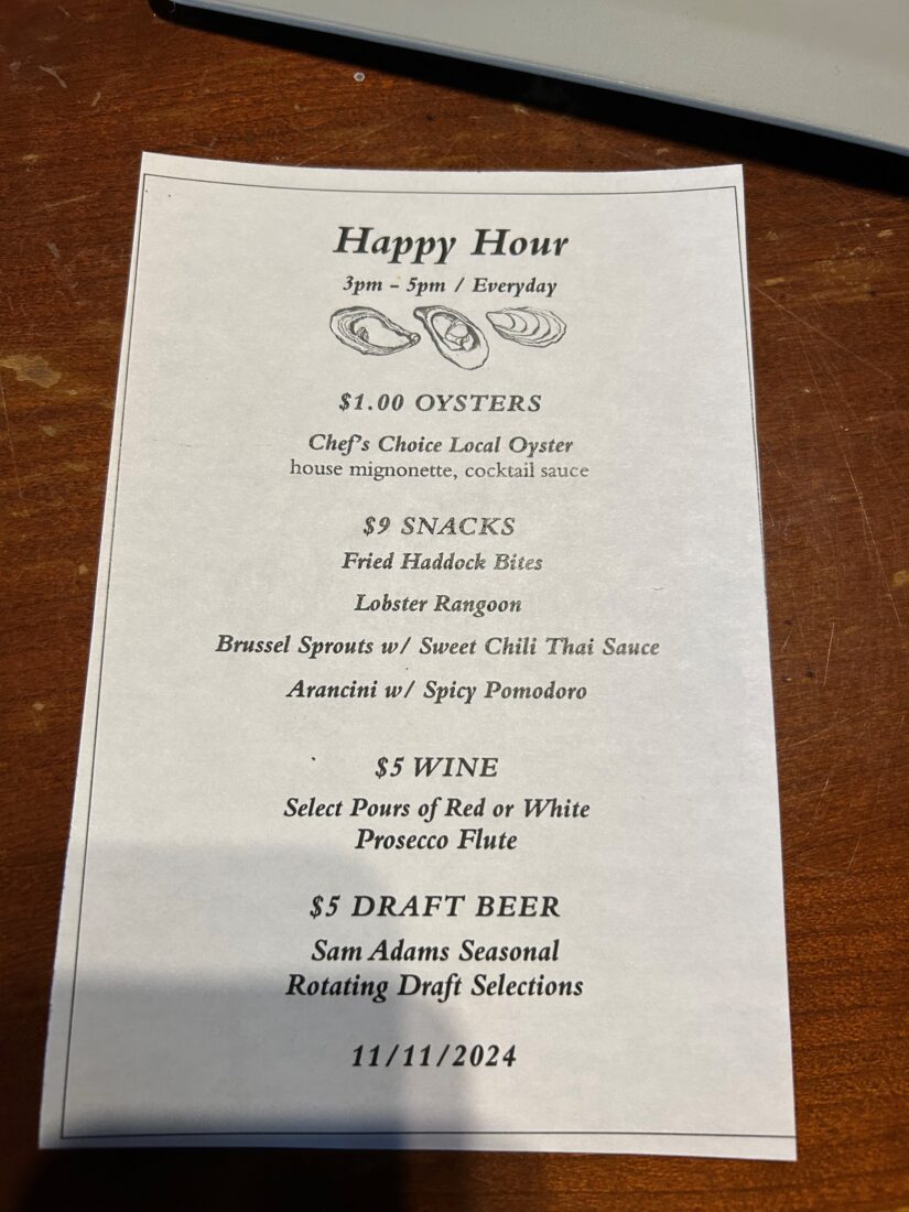 Boones happy hour; Photo courtesy of Boone’s Oyster House | Visit Portland
