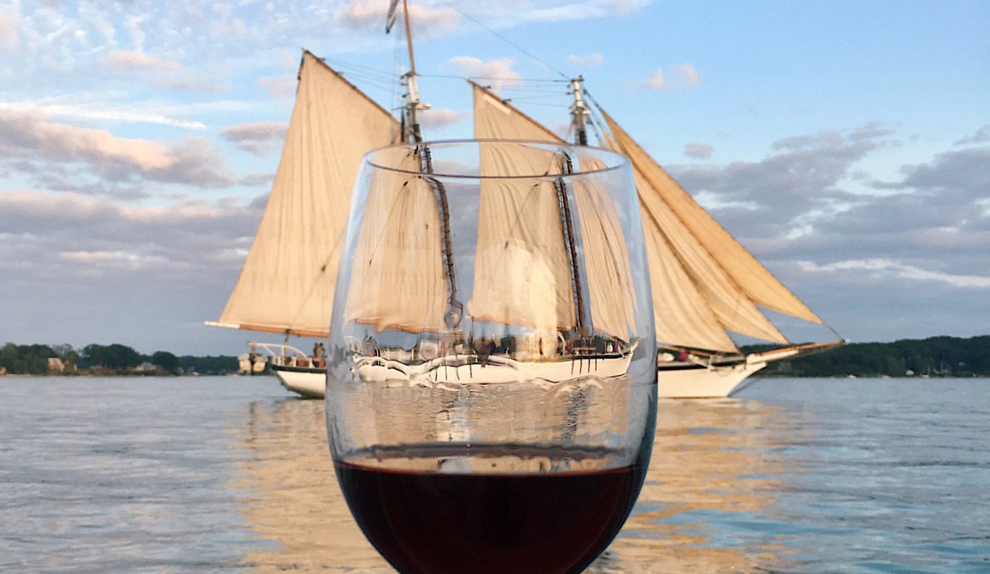 Red Wine and Sailboat on Casco Bay, Photo Courtesy of Wise Wise Events ...